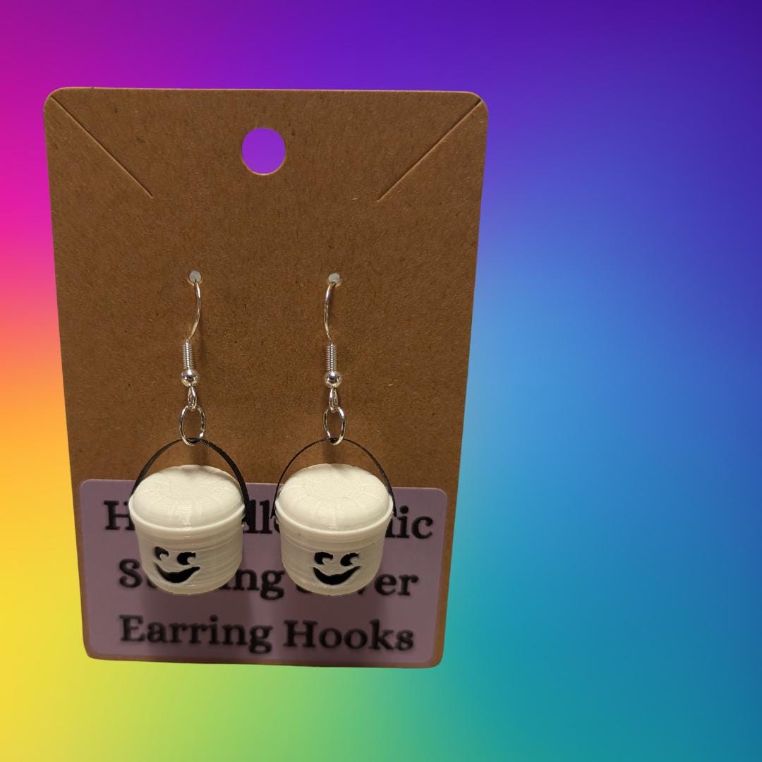 Halloween Bucket Earrings | 3D Printed - Etsy