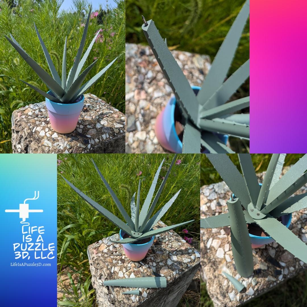 Aloe Vera Pen Potted Plant 3D Printed - Etsy