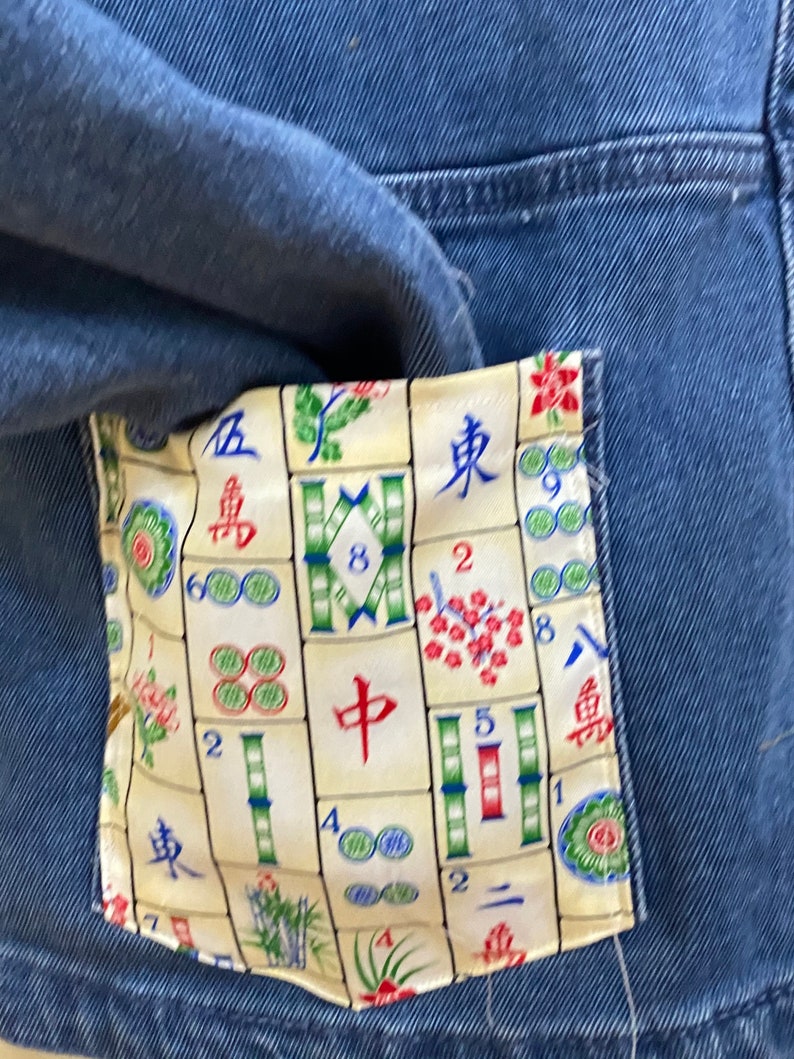 Mahjong Denim Jacket | Etsy