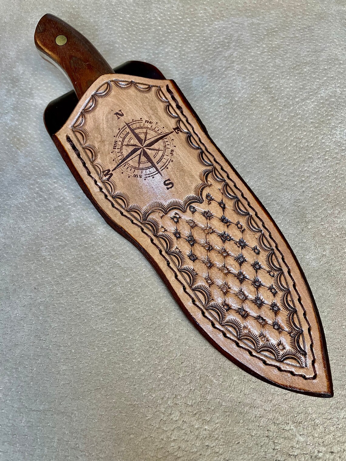 Custom Leather Knife Sheath That Fits a Buck Vanguard or | Etsy