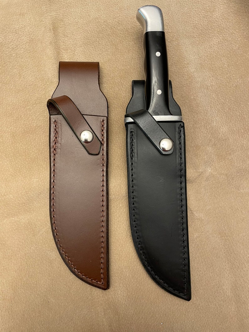 Custom Vertical RH Leather Knife Sheath That Fits A Buck 124 - Etsy