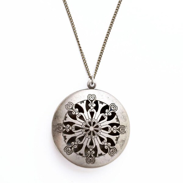 Long Necklace Locket - Etsy