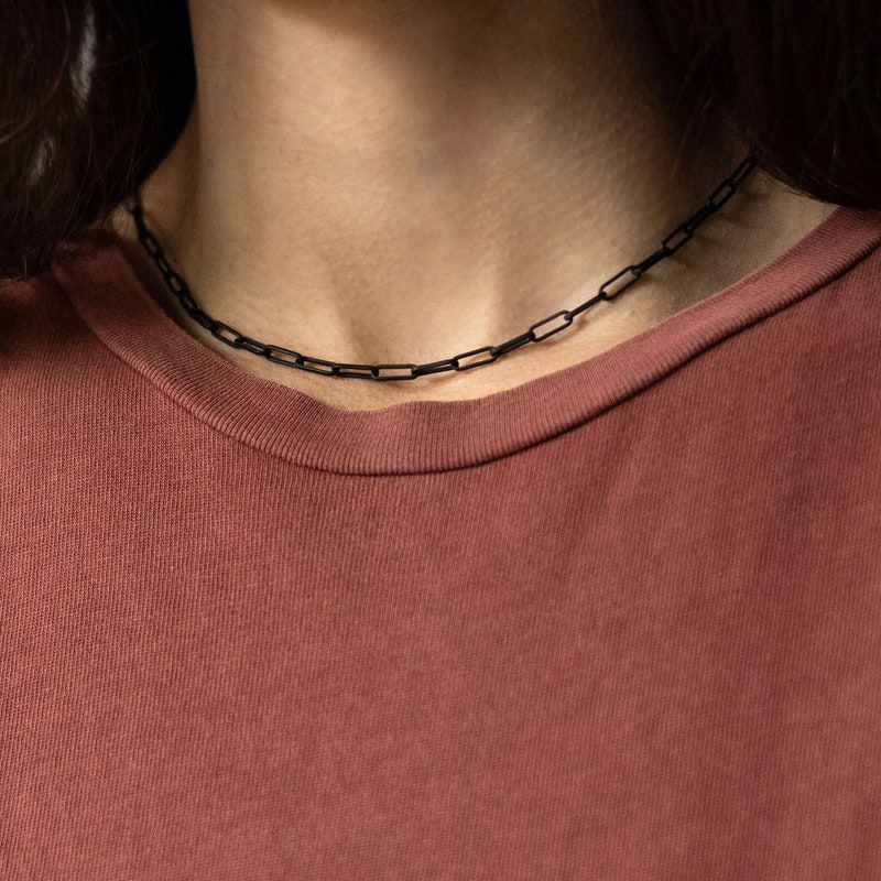 Black Chain Necklace - Etsy