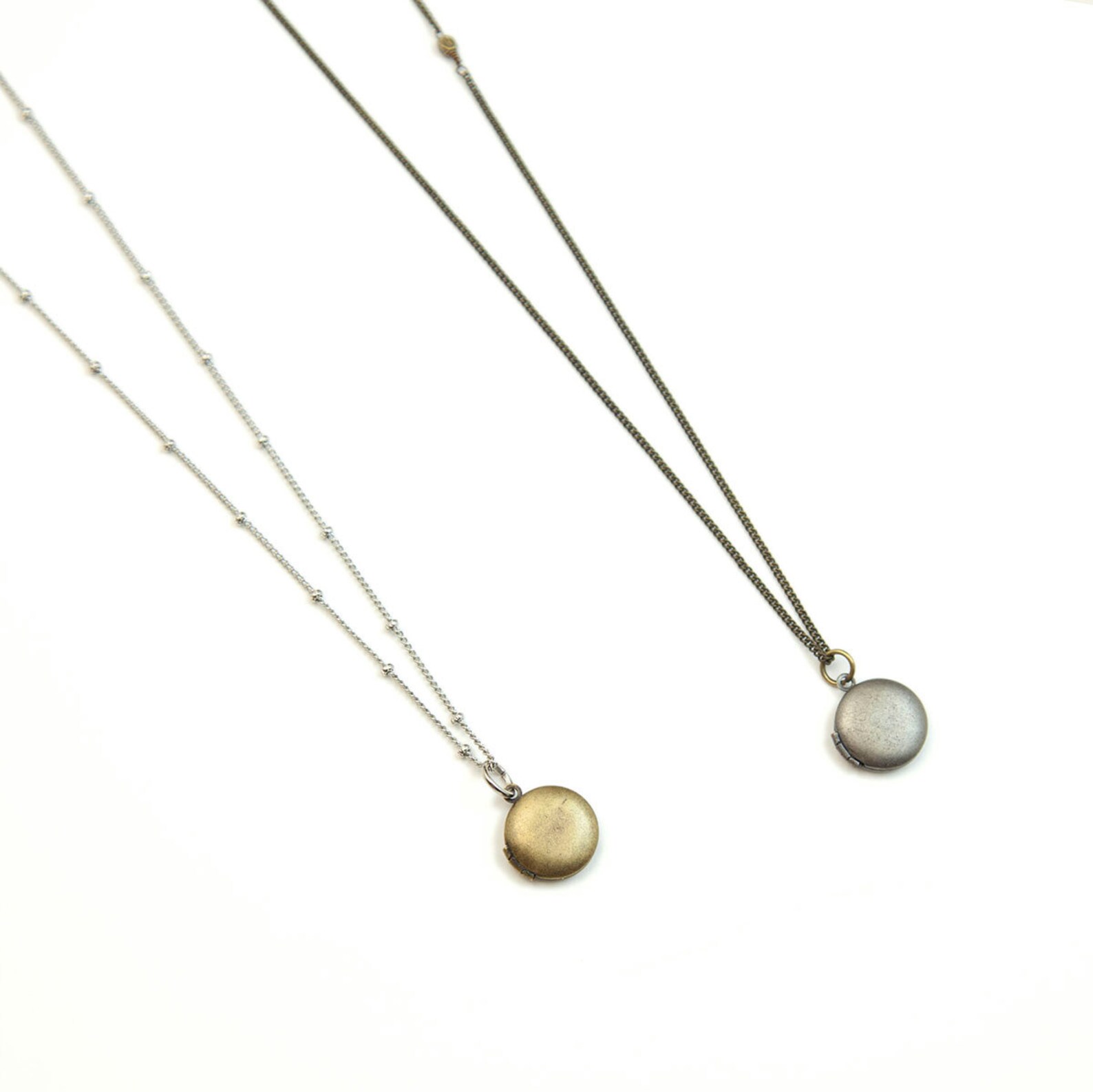 TINY ROUND LOCKET Necklace / Simple Locket Necklace / Antique - Etsy Canada