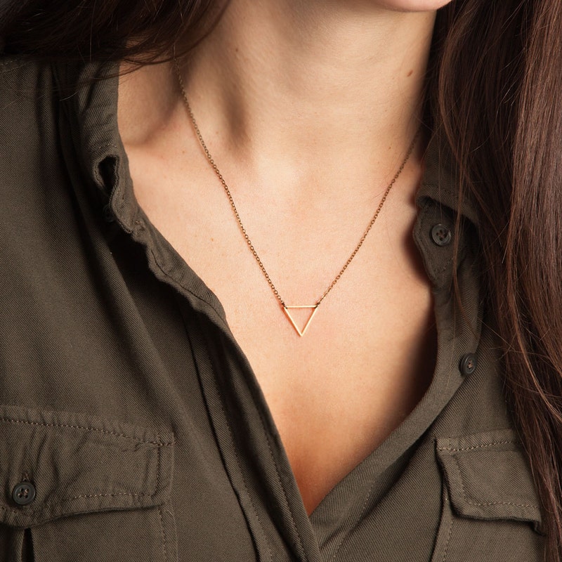Triangle Necklace - Etsy