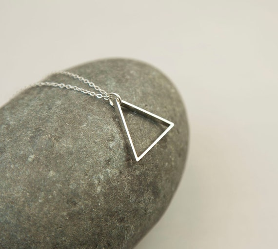 SILVER BALANCE Triangle Necklace Pendant Necklace Unisex - Etsy