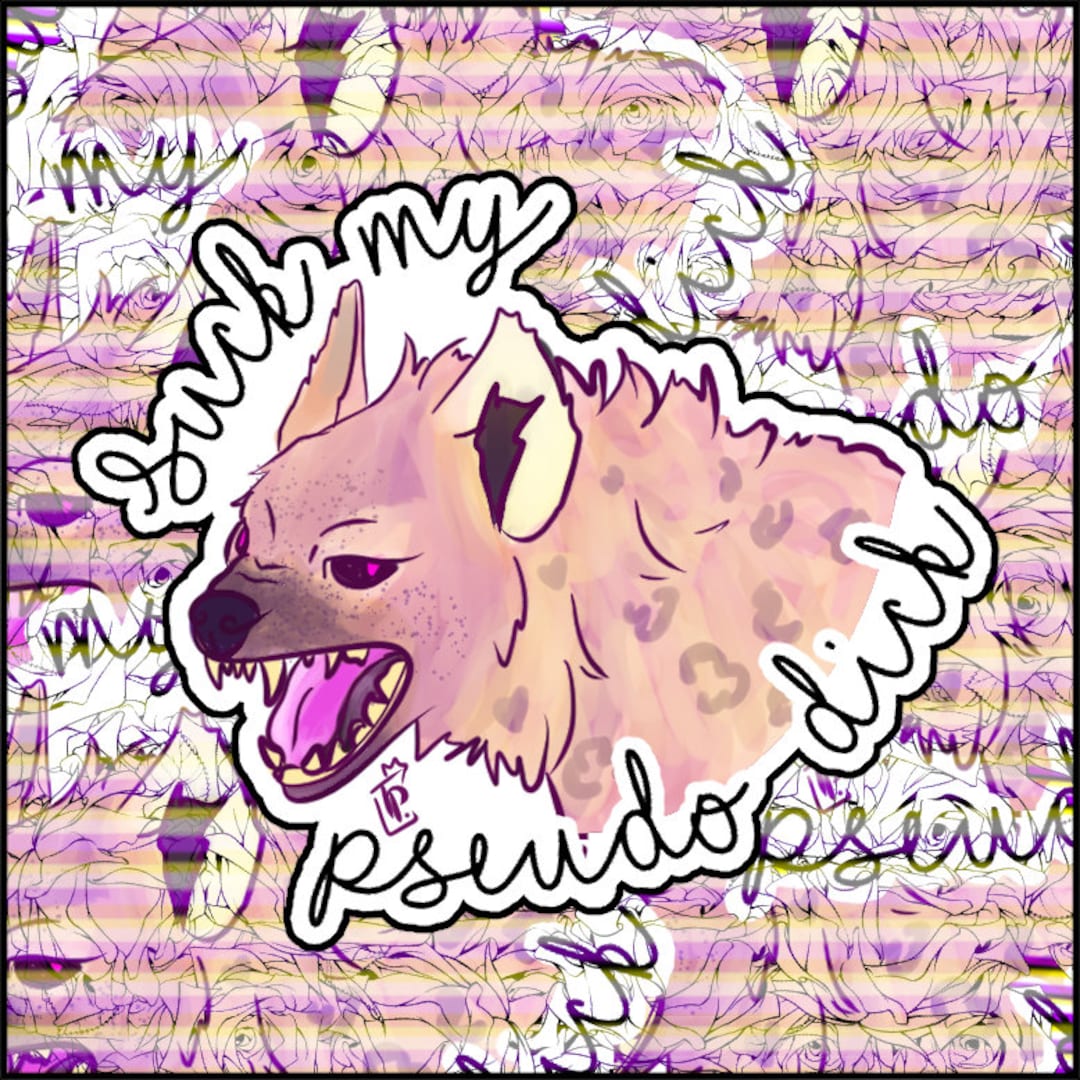 Hyenas Are Cool | Hyena Trans Girl Nonbinary Pride Sticker - Etsy