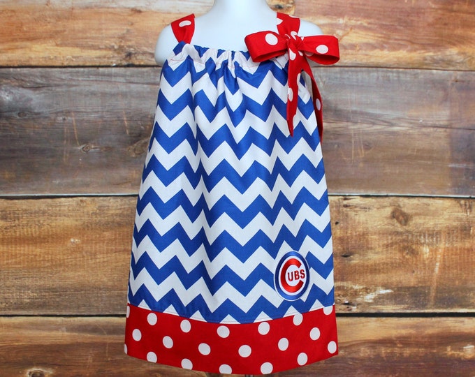 Chicago Cubs Dress - Newborn Baby Toddler Girls Pillowcase Dress Child ...