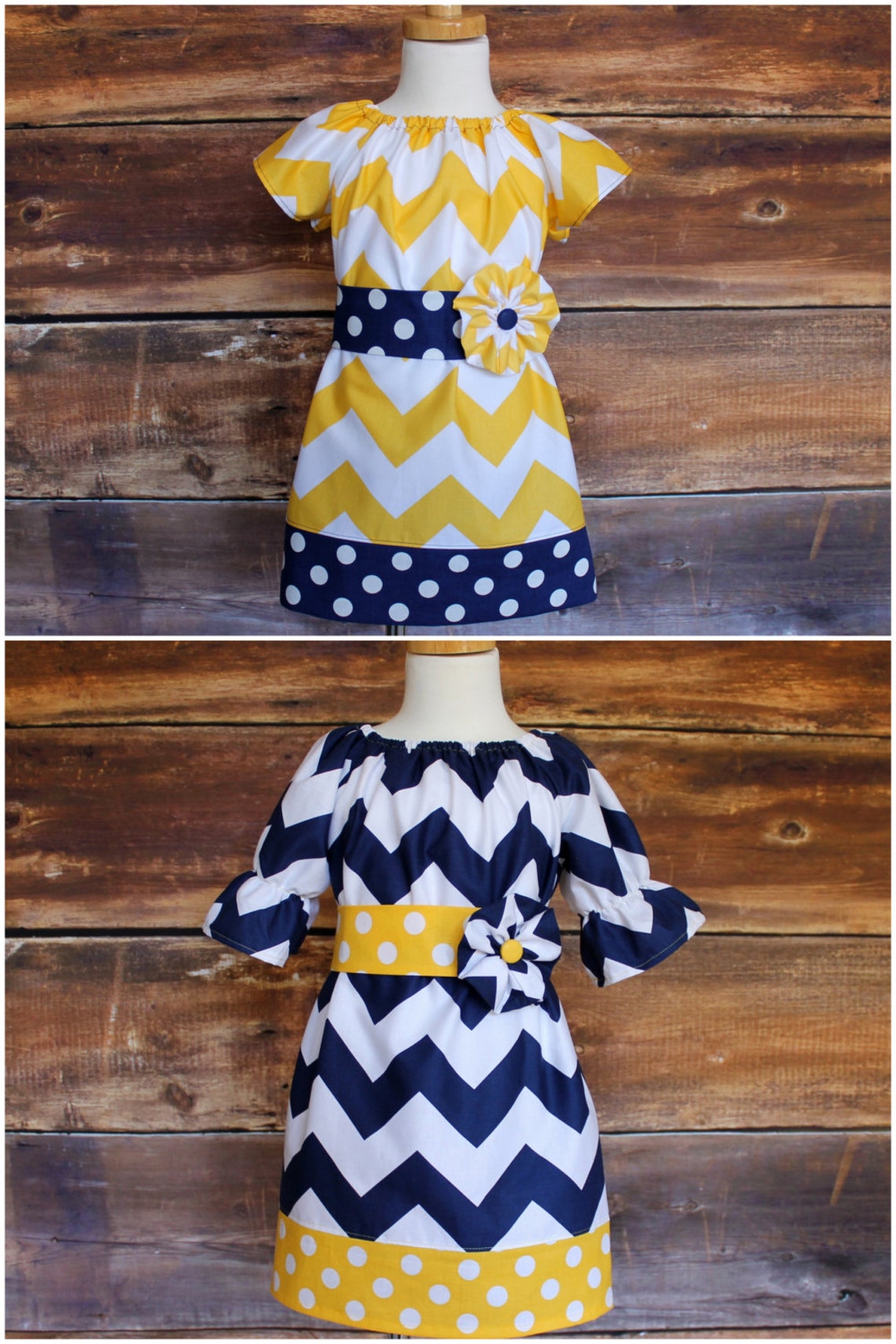 Yellow Navy Dress Newborn Baby Toddler Child Infant Milwaukee | Etsy