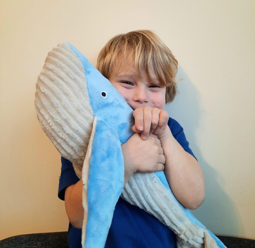 Blue Whale Soft Toy, Denim Whale, Wool Whale Toy, Whale Plushie, Whale ...