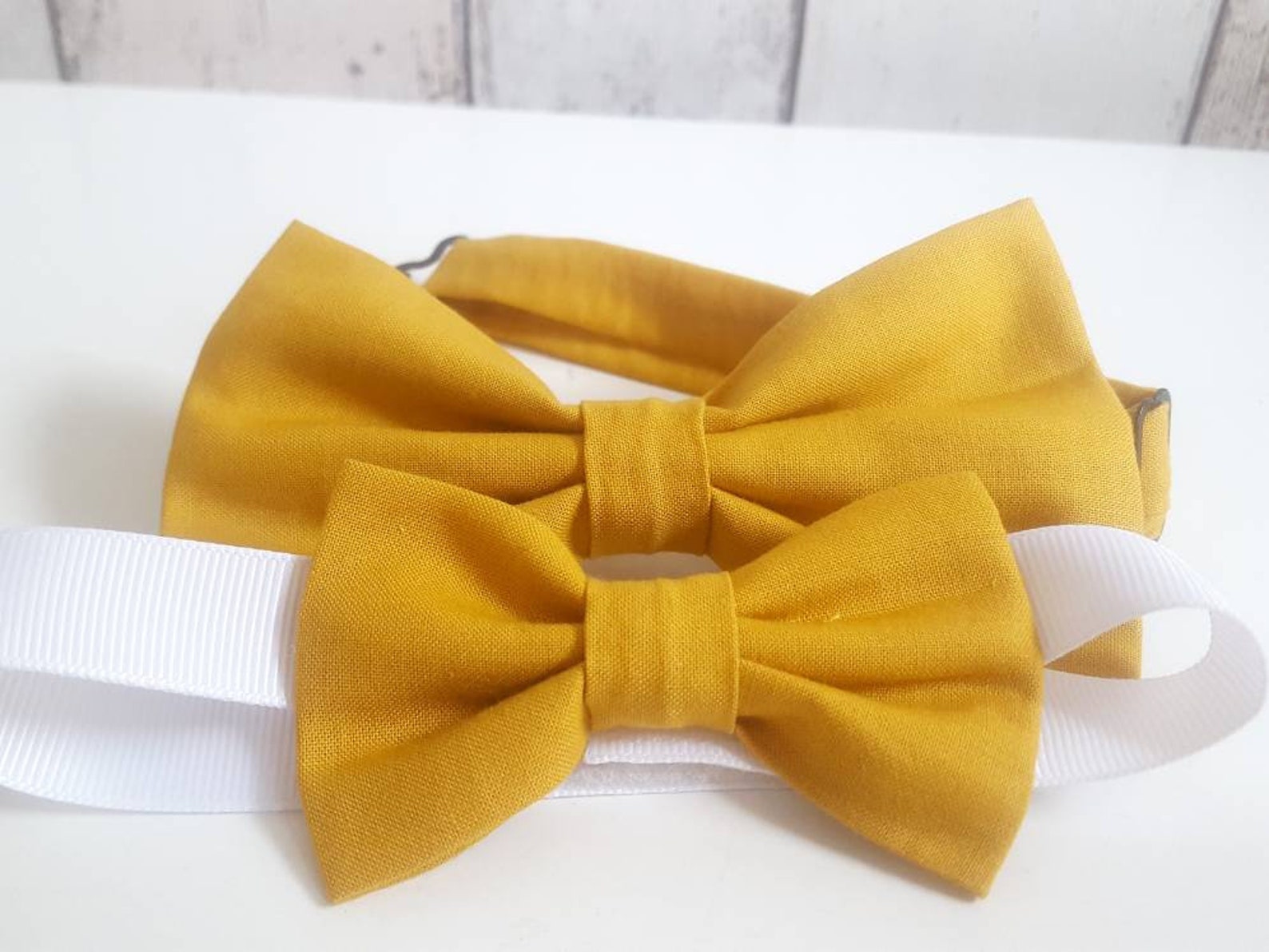 Mustard Yellow Matching Bow Ties Father and Son Bow Tie Set - Etsy UK