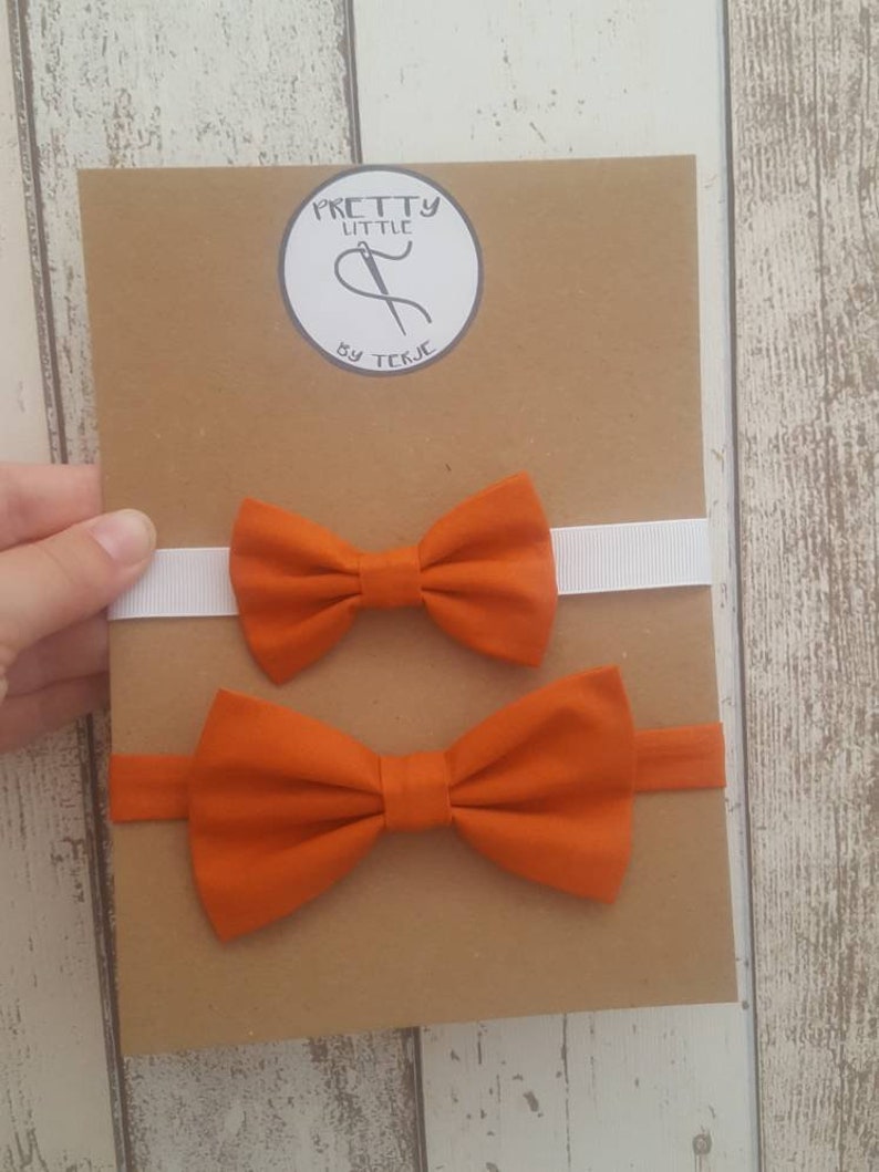 Orange Matching Bow Ties Father and Son Bow Tie Set | Etsy UK