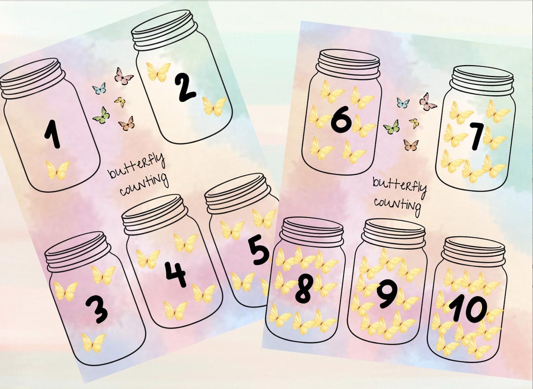 Butterfly Counting Activity Printable Counting Cards Counting Activity ...