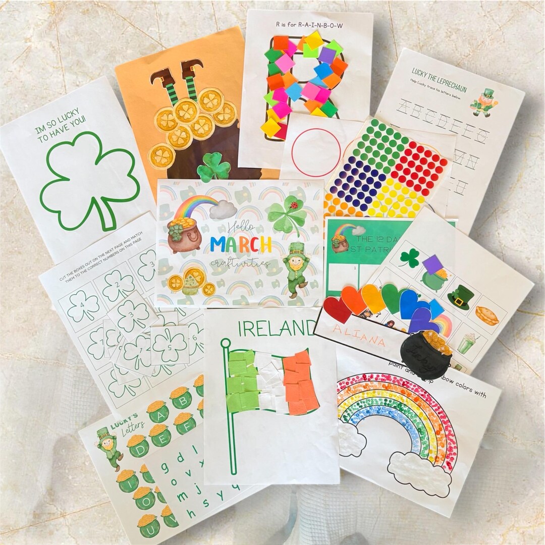 St Patricks Day Printables March Craft Printable Craftivity Printables ...