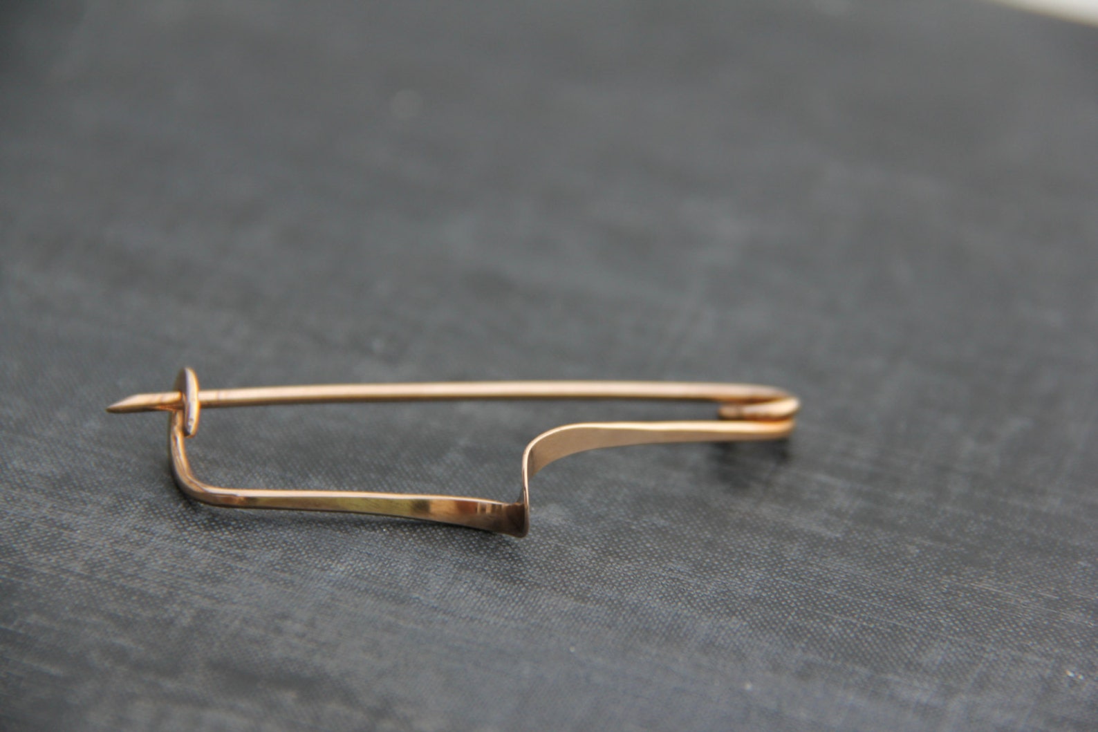 Minimalist, Modern Shawl Pin, Scarf Pin, Sweater Pin, Brooch in Bronze ...