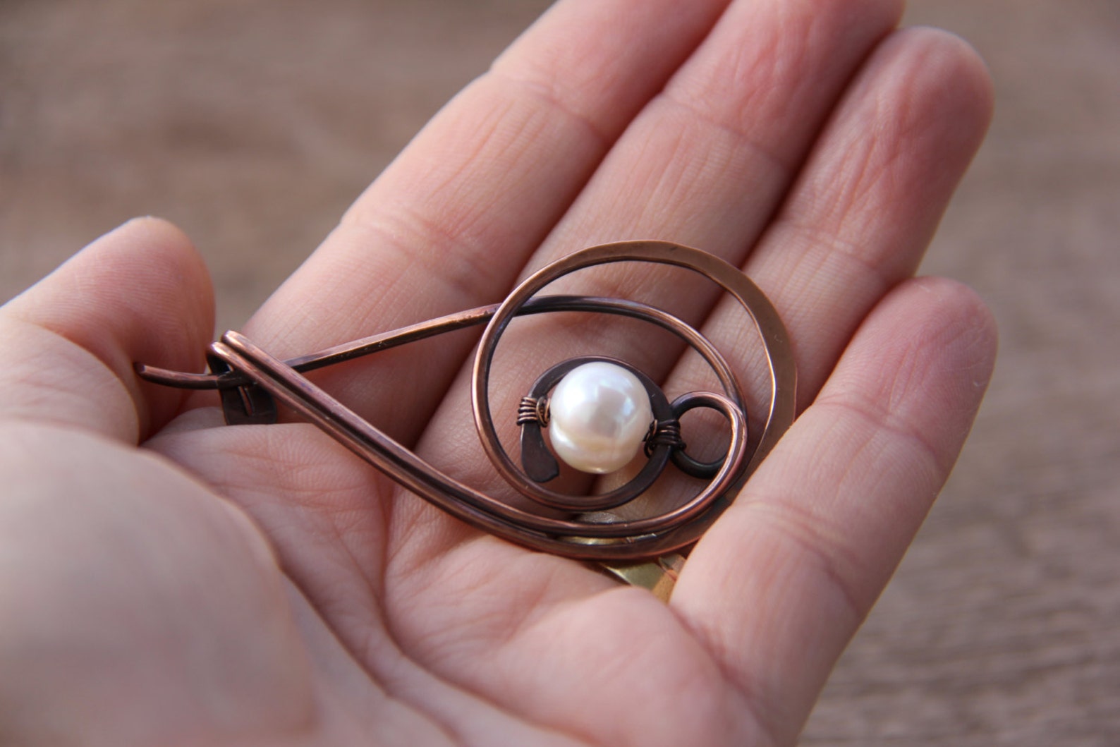 Shawl Pin "in the Frozen Air" Wire Wrap Shawl Pin / Scarf Pin / Brooch ...