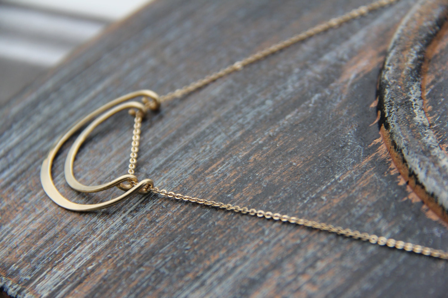 Gold Tone Modern Necklace,gold or Sterling Silver Minimalist Necklace ...