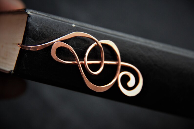 Copper Elegant Treble Clef Shepherd's Hook Bookmark, Metal Bookmark ...