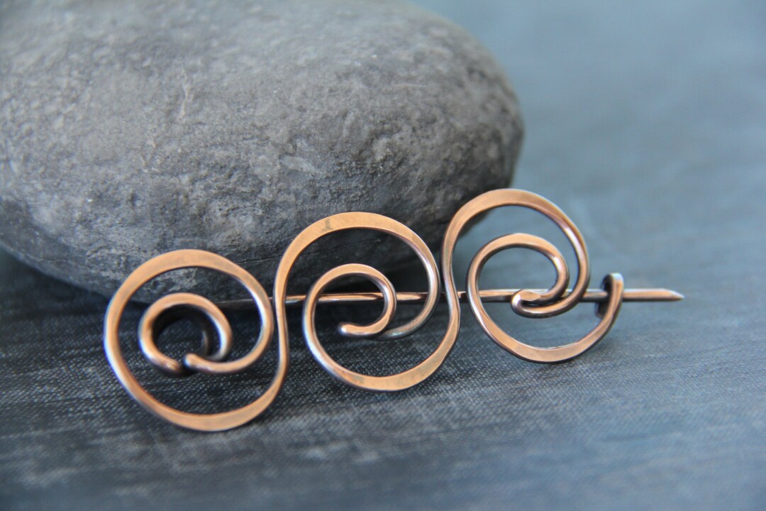 Ancient Greek Motif Inspired Shawl Pin in Copper, Scarf Pin, Sweater ...