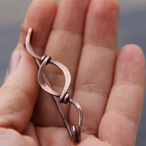 Shawl Pin, Scarf Pin, Sweater Pin, Brooch, Cardigan Closure, Copper ...