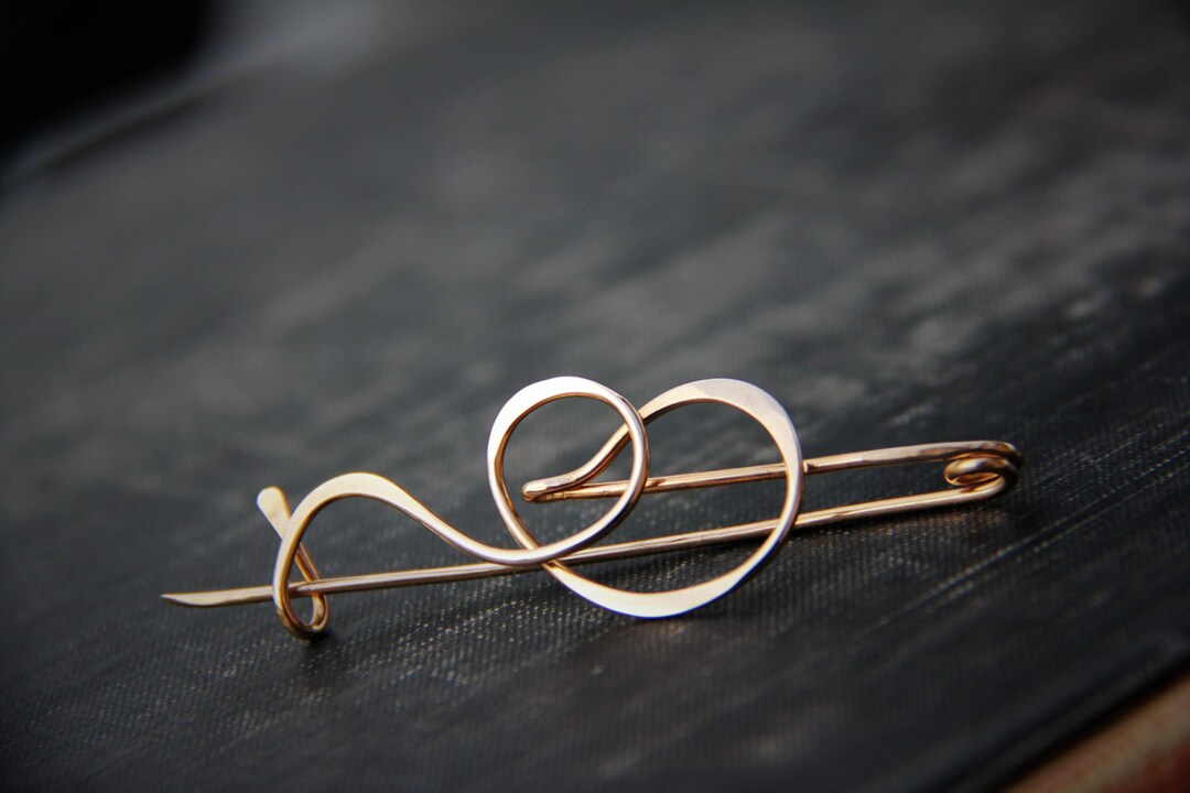 Modern, Minimalist Abstract Brushstroke Shawl Pin, #1, Scarf Pin ...