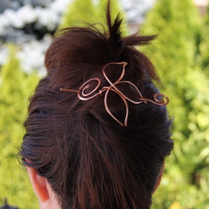 Hair Slide, Hair Fork, Hair Pin, Copper Wire Wrap Hair Pin, Hair Stick ...