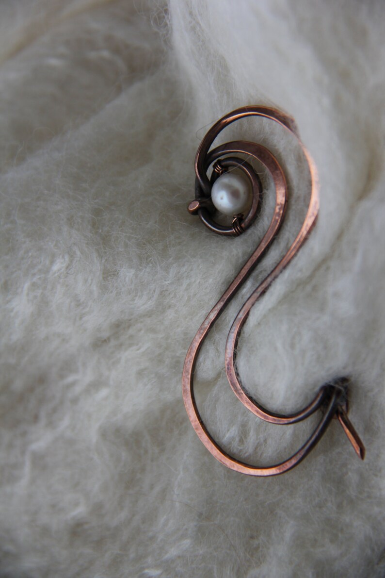 Shawl Pin Elegant Simplicity Scarf Pin Brooch Wire Wrap | Etsy