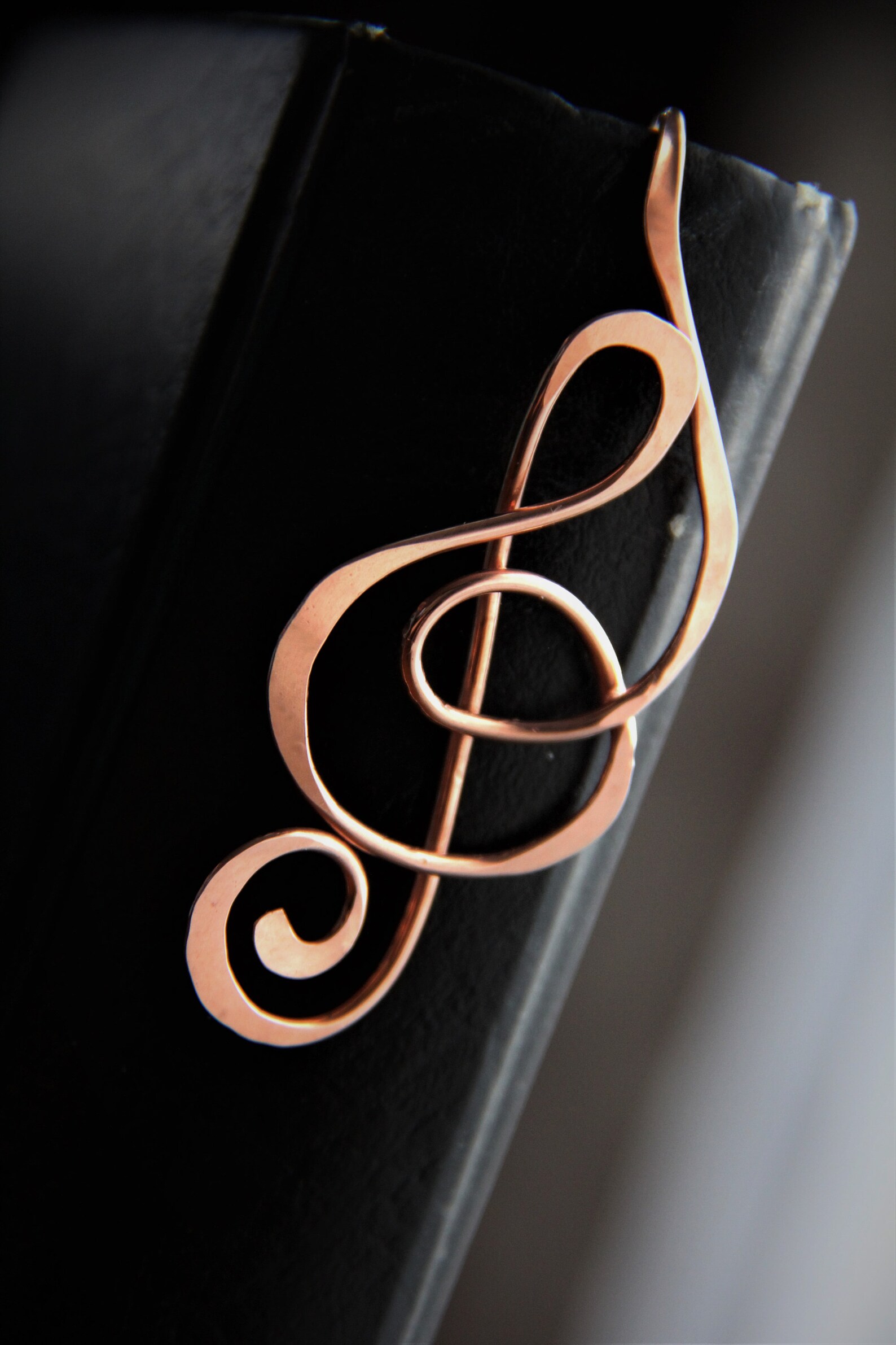 Copper Elegant Treble Clef Shepherd's Hook Bookmark, Metal Bookmark ...