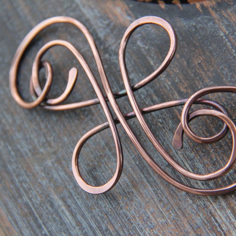 Copper Hair Clip - Etsy