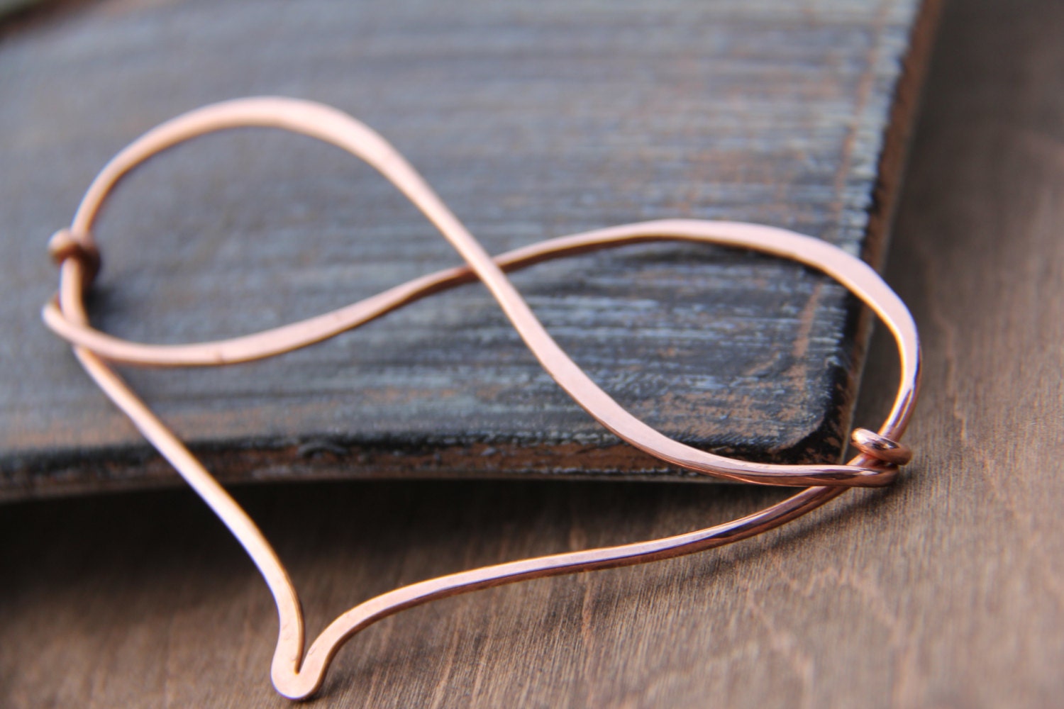 Hair Slide Hair Barrette Copper infinity Heart - Etsy