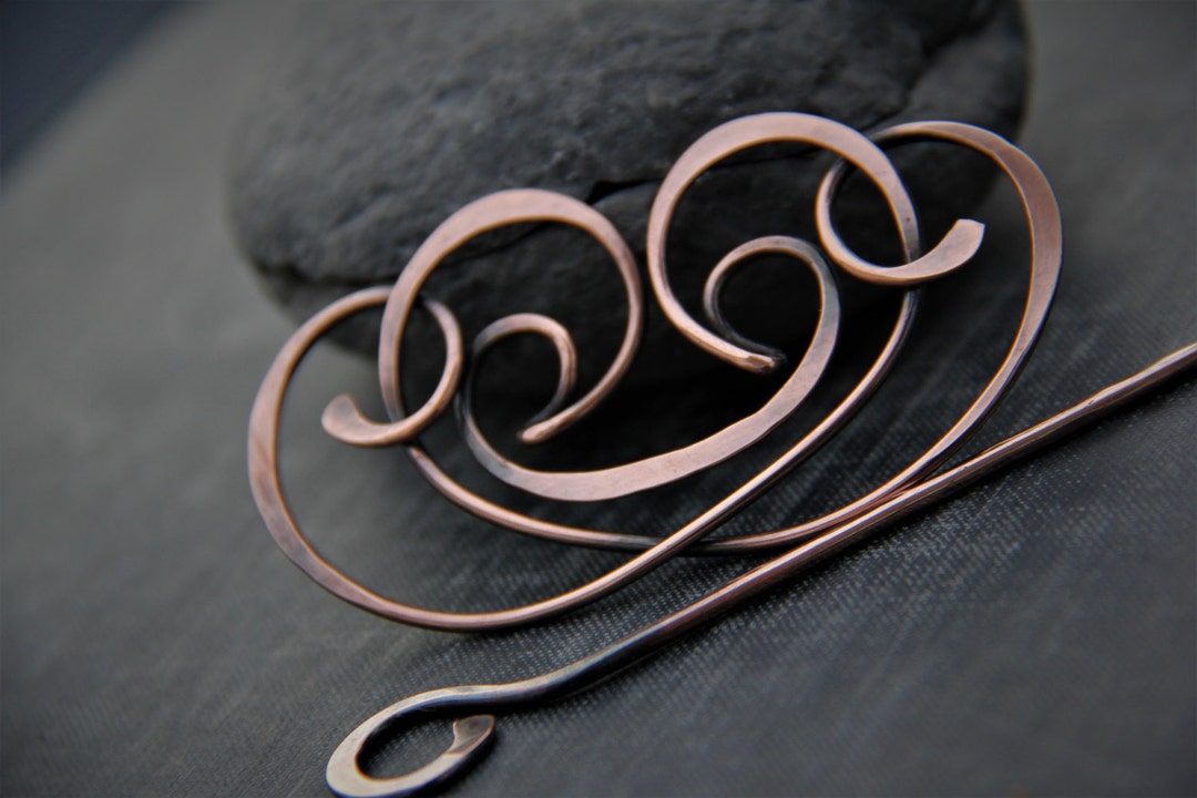 Greek Inspired Hair Slide or Shawl Pin, Hair Barrette, Hair Clip, Pin ...