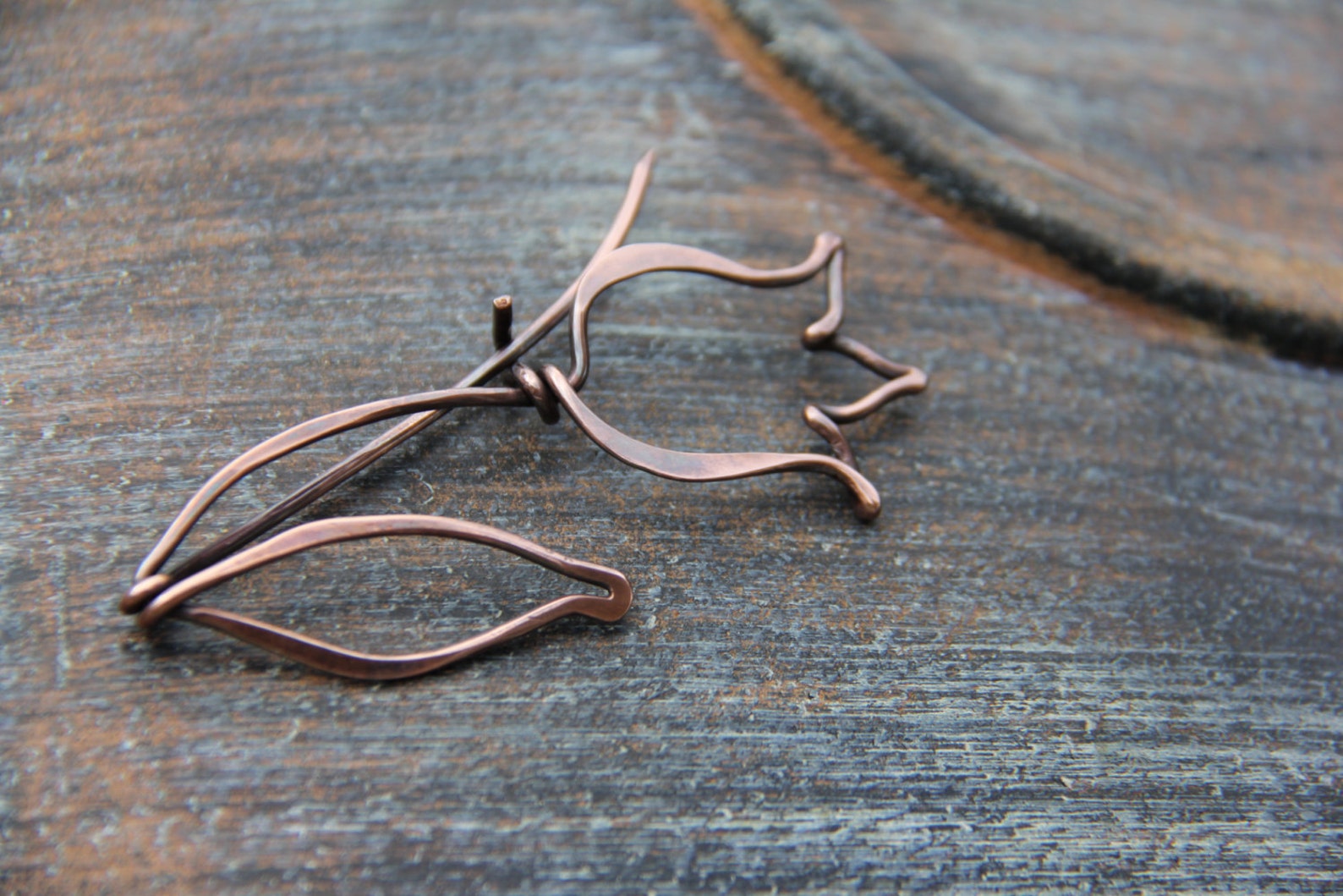 Shawl Pin, Scarf Pin, Brooch, Copper Shawl Pin "tulip" From "blooming ...