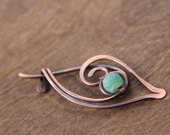 Wire Wrap Shawl Pin | Etsy