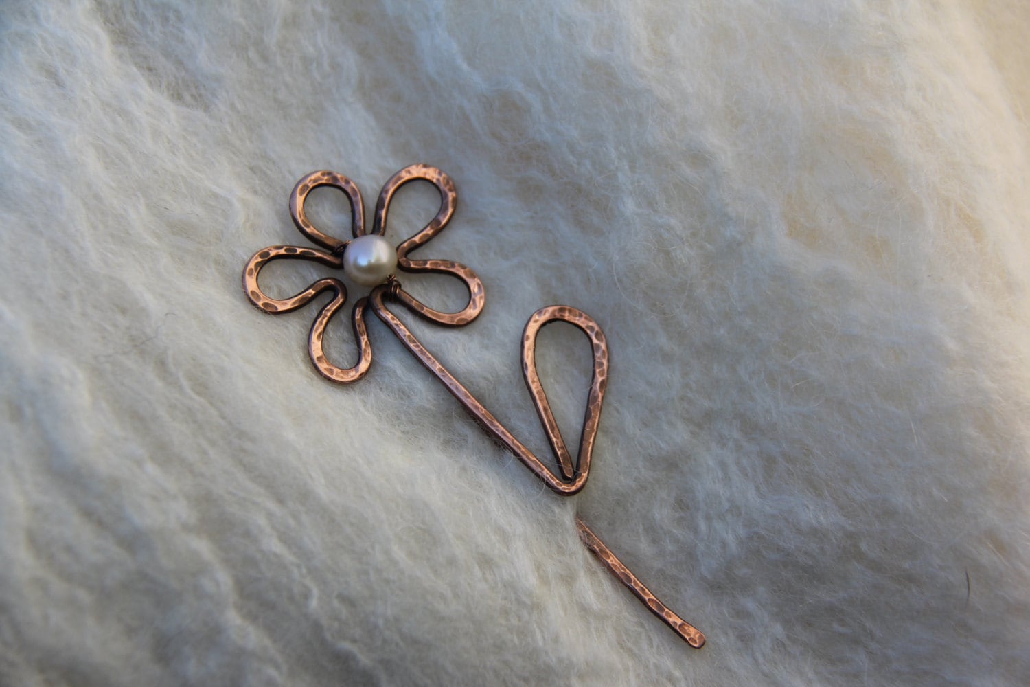 Shawl Pin, Copper Daisy, Flower Shawl Pin, Scarf Pin, Sweater Pin ...