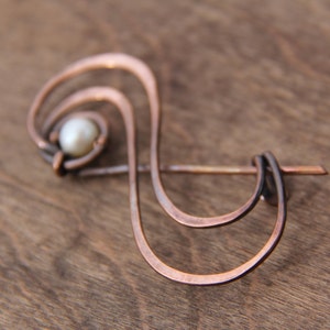 Shawl Pin Elegant Simplicity, Scarf Pin, Brooch, Wire Wrap Shawl Pin ...