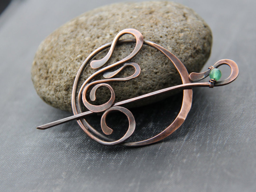 Shawl Pin, Scarf Pin, Sweater Pin, Brooch, Art Nouveau Inspired Pin ...