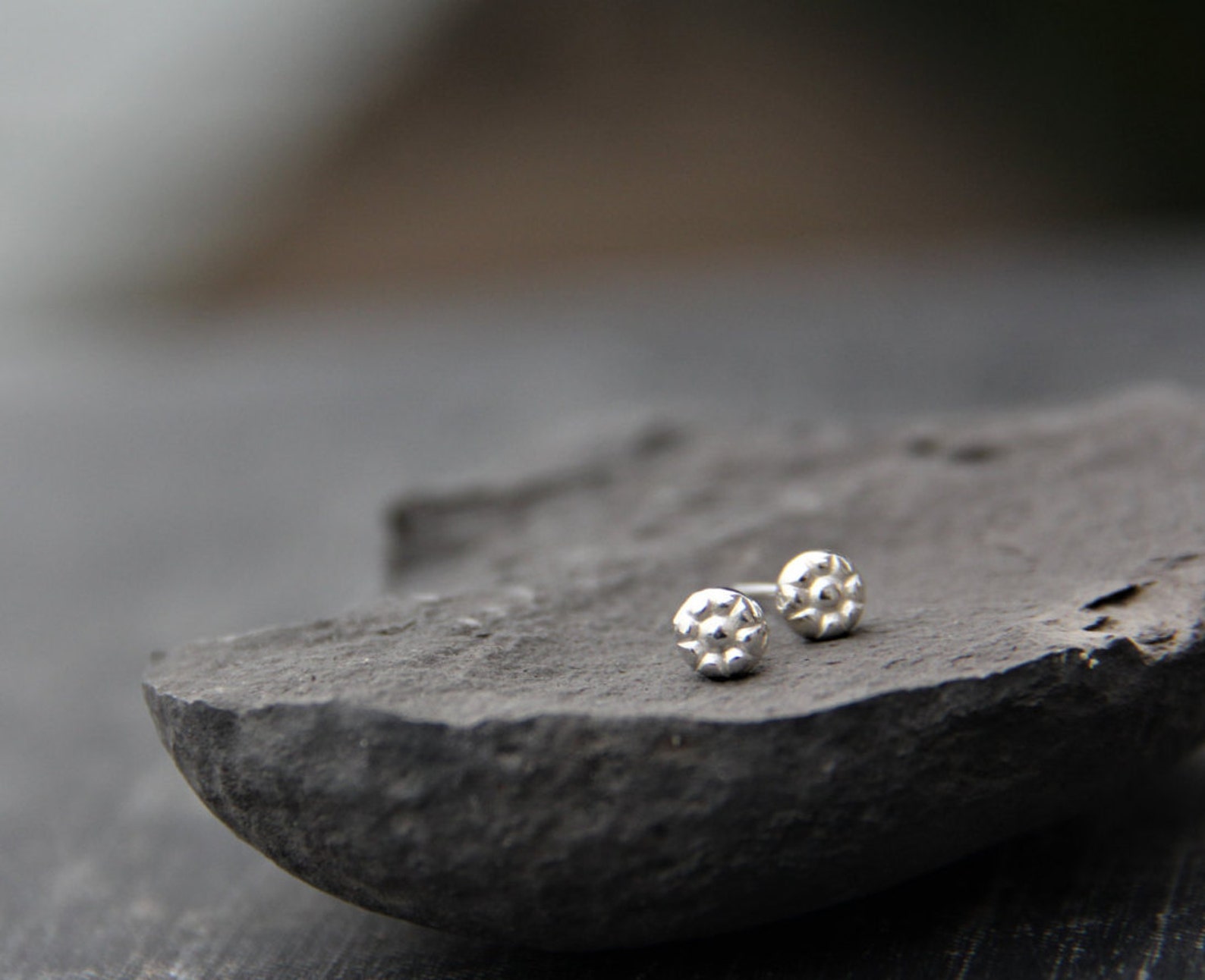 Teeny Tiny Sterling Silver Flower Stud Earrings Small Post | Etsy