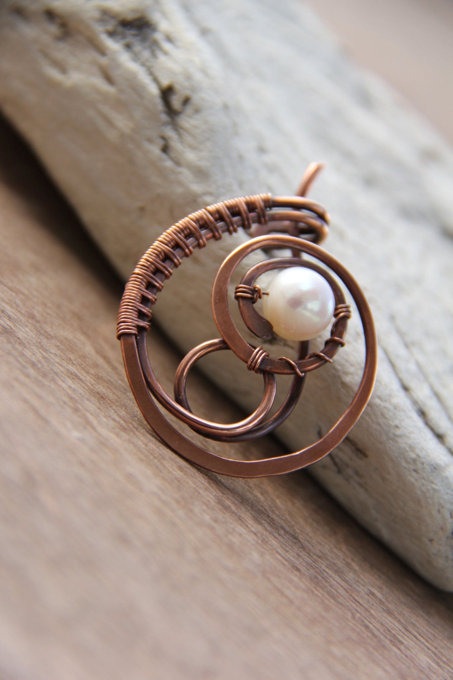 Shawl Pin Copper and Pearl Shawl Pin in the Frozen | Etsy