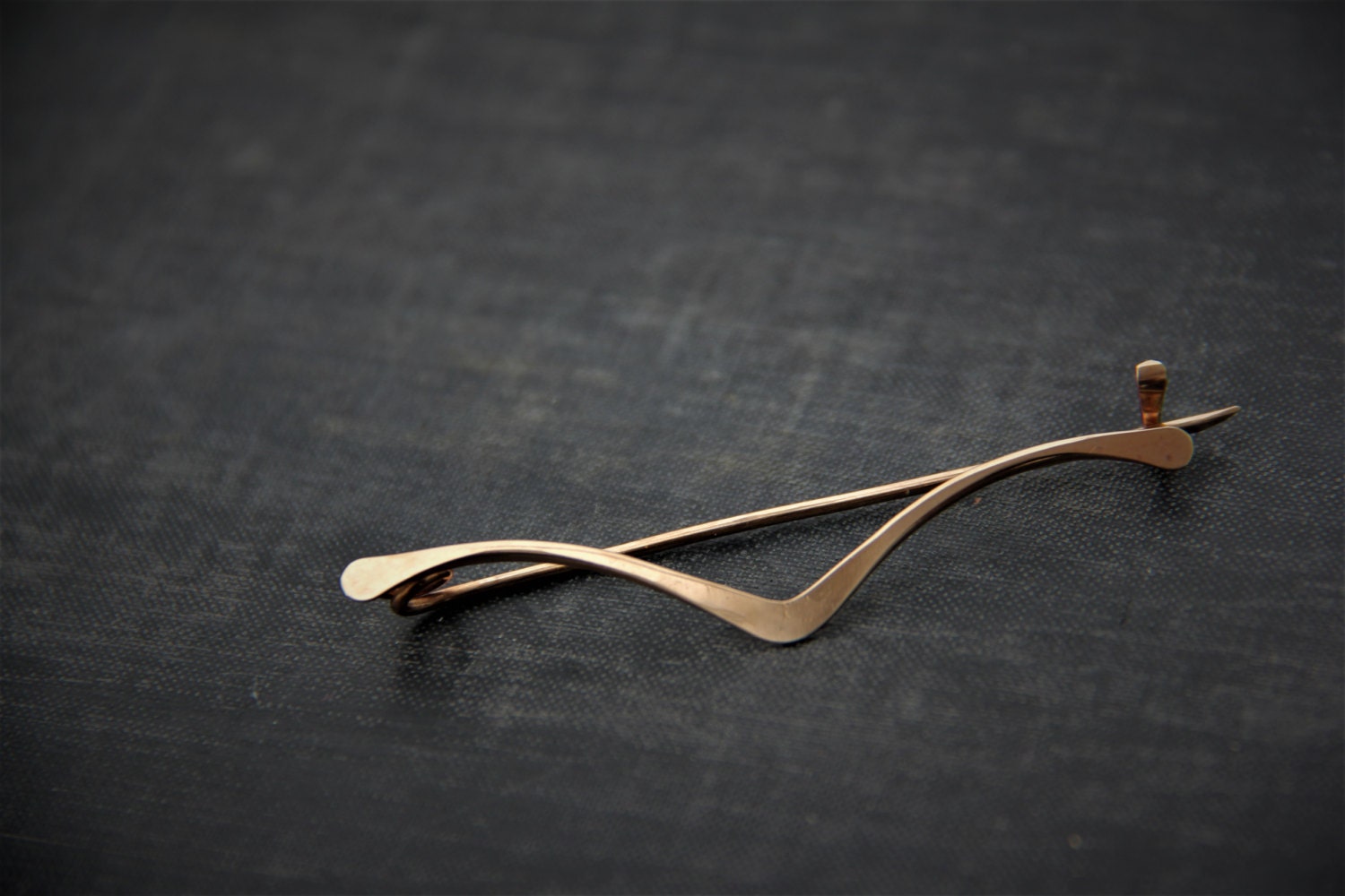 Minimalist Chevron Bronze or Silver Shawl Pin, Scarf Pin, Sweater Pin ...