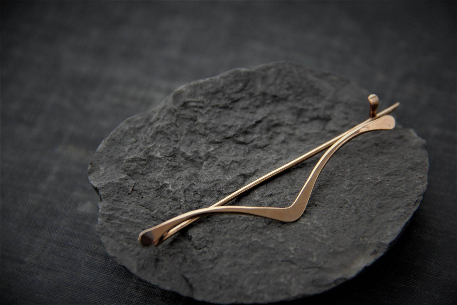 Minimalist Chevron Bronze or Silver Shawl Pin, Scarf Pin, Sweater Pin ...