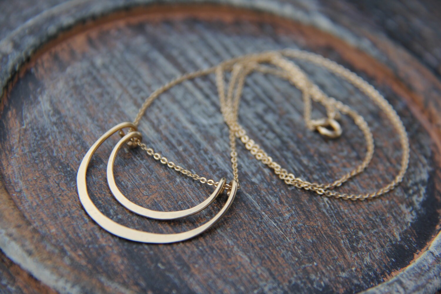 Gold Tone Modern Necklace,gold or Sterling Silver Minimalist Necklace ...