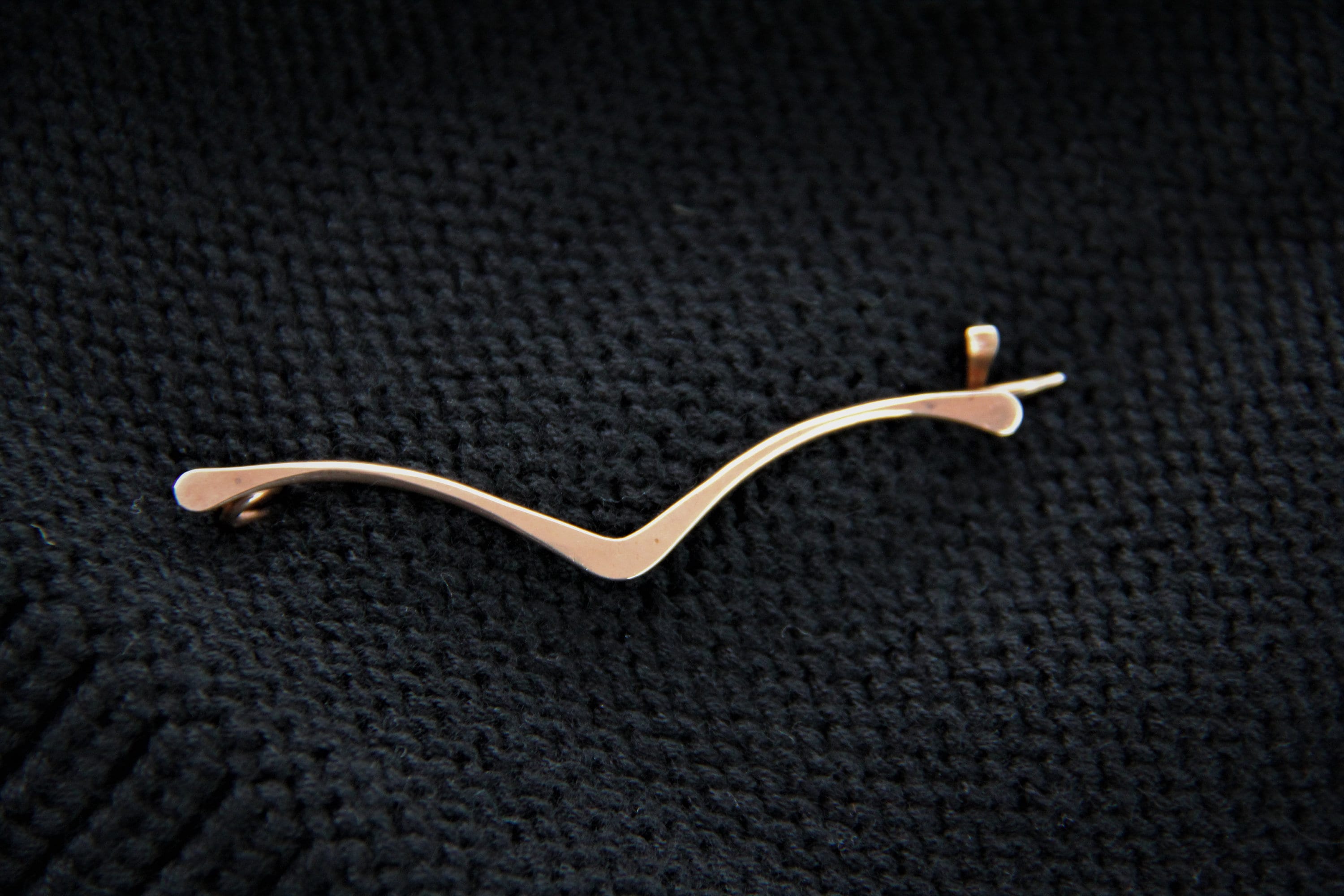 Minimalist Chevron Bronze or Silver Shawl Pin Scarf Pin - Etsy