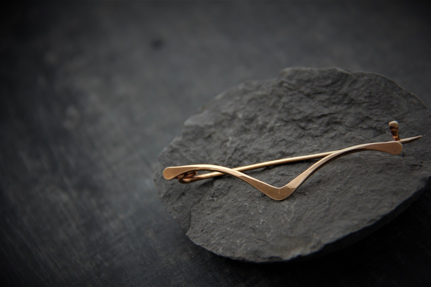 Minimalist Chevron Bronze or Silver Shawl Pin, Scarf Pin, Sweater Pin ...