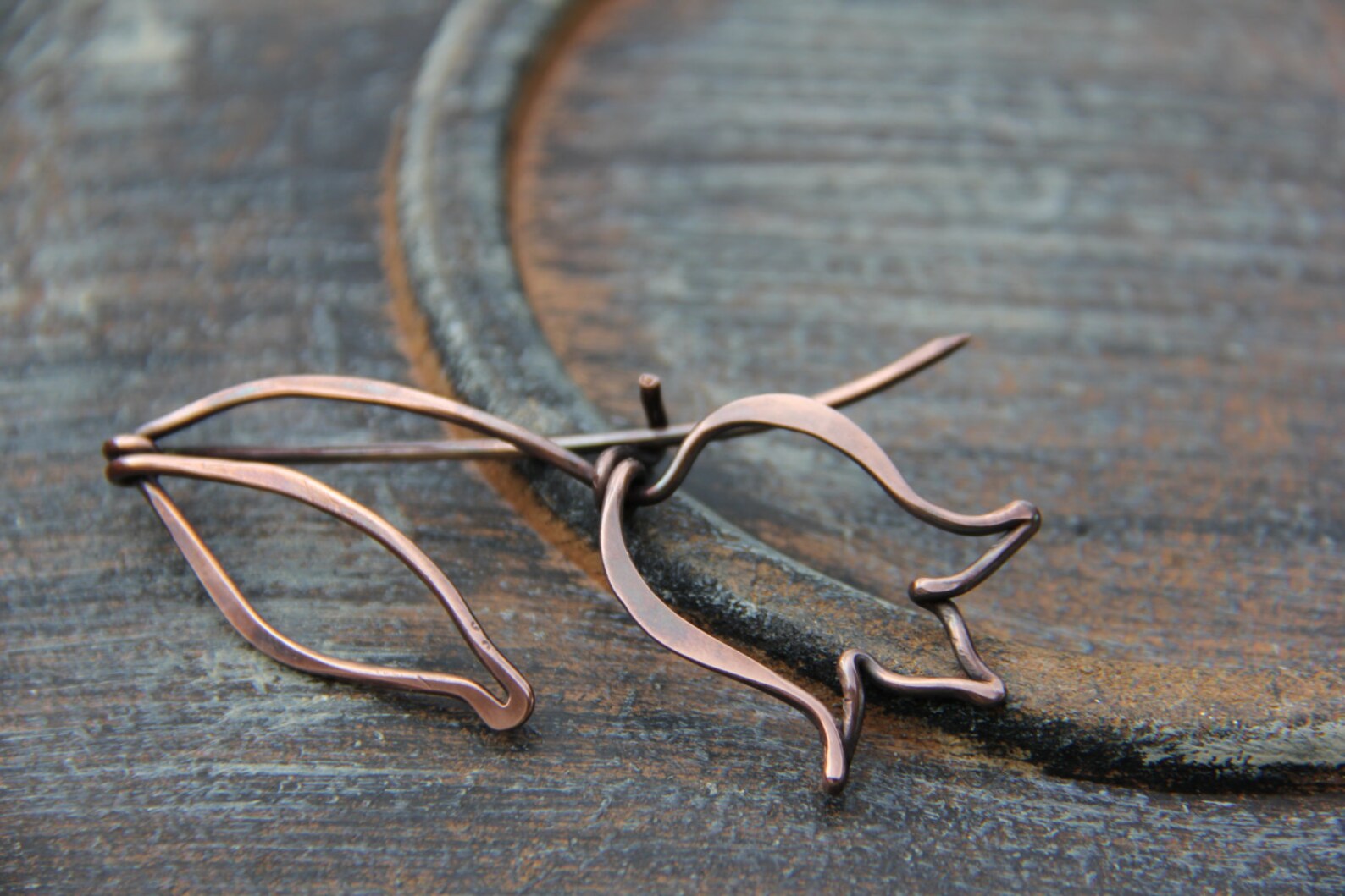 Shawl Pin Scarf Pin Brooch Copper Shawl Pin - Etsy