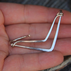 Triangle, Arrow Shawl Pin, Scarf Pin, Brooch, Copper, Bronze or German ...