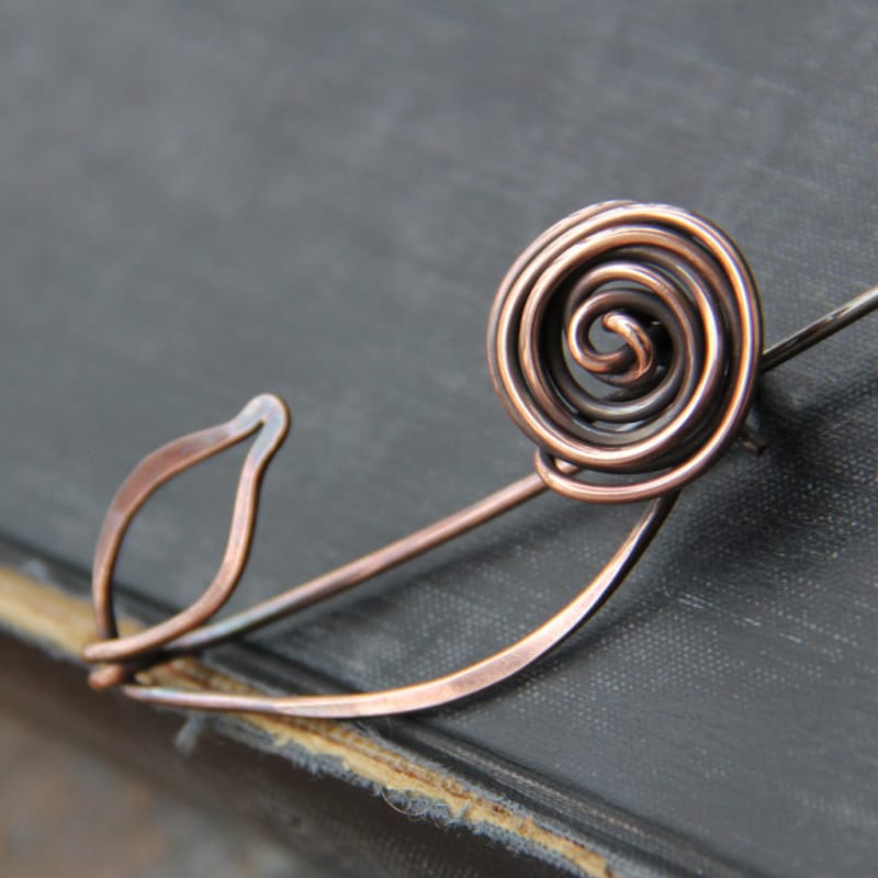 Copper Shawl Pin - Etsy
