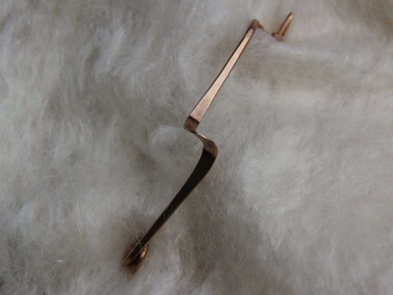 Minimalist, Modern Shawl Pin, Scarf Pin, Sweater Pin, Brooch in Bronze ...