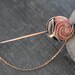 Shawl Pin, Scarf Pin, Sweater Pin, Antique Copper and Bi-colored Agate ...