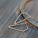 Geometric Unusual Triangular Hoops, Medium Size Hoops, Diamond Shape ...