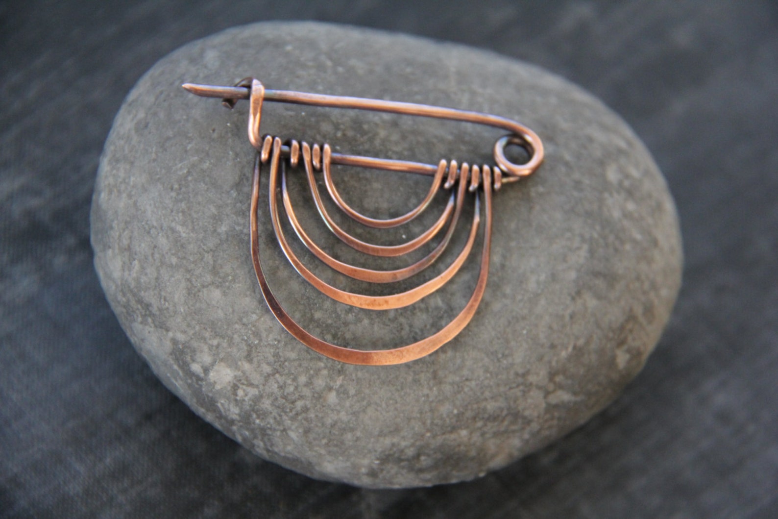 Shawl Pin, Scarf Pin, Sweater Pin, Copper Brooch , Antique Copper Shawl ...
